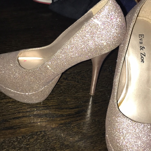 eva & zoe | Shoes | Sparkly Four And Half Inch Platform Heel | Poshmark